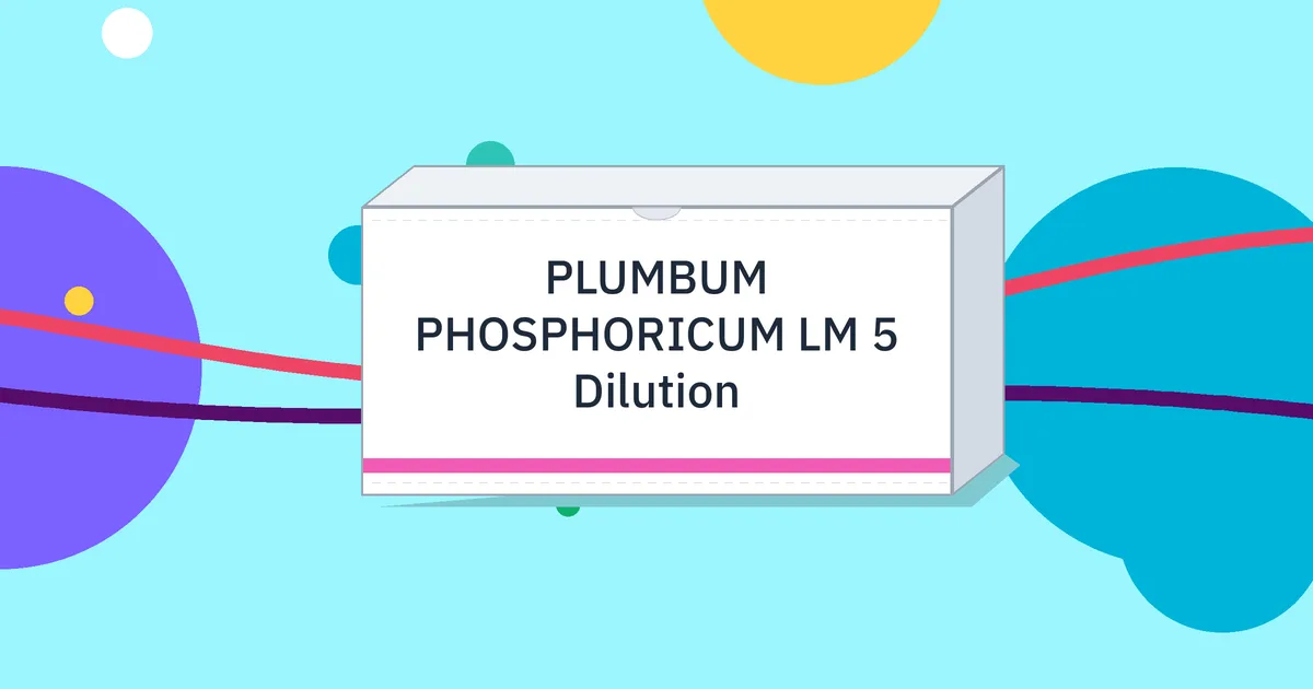 Symbolbild: Packung mit der Aufschrift PLUMBUM PHOSPHORICUM LM 5 Dilution (PZN 13042388) – Verfügbarkeit und Bezug in Apotheken in Frankfurt am Main