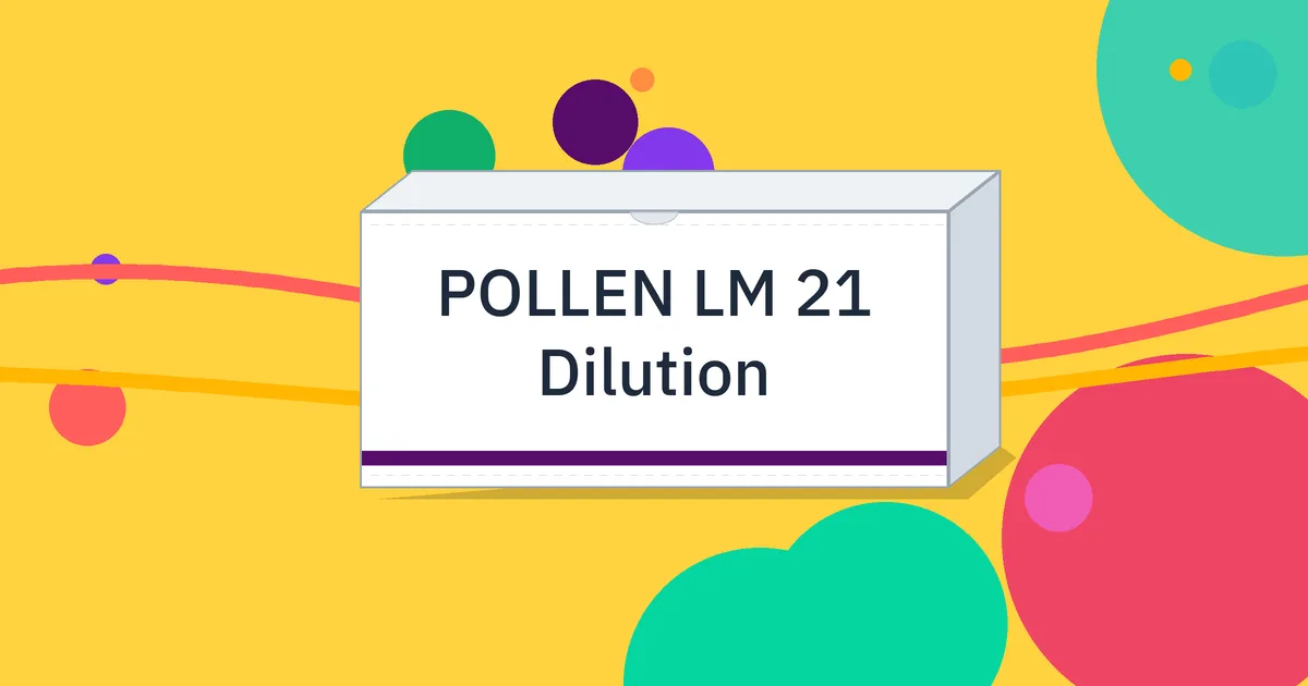 Symbolbild: Packung mit der Aufschrift POLLEN LM 21 Dilution (PZN 13043471) – Verfügbarkeit und Bezug in Apotheken in Frankfurt am Main