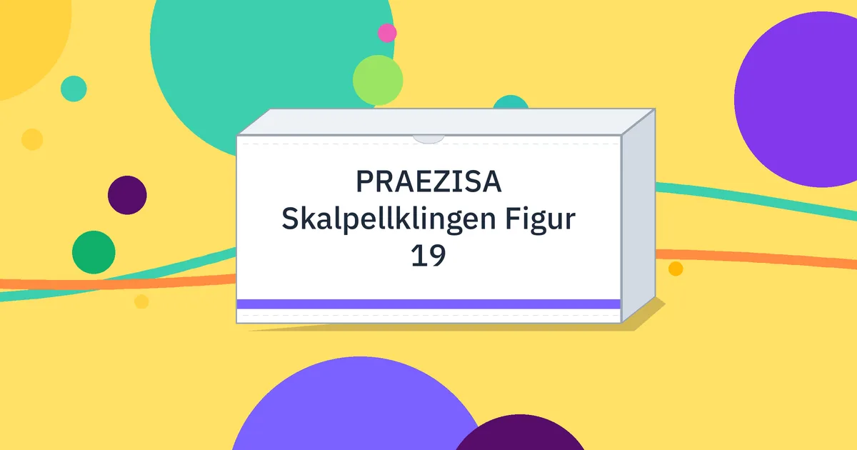 Symbolbild: Packung mit der Aufschrift PRAEZISA Skalpellklingen Figur 19 (PZN 09619712) – Verfügbarkeit und Bezug in Apotheken in Frankfurt am Main