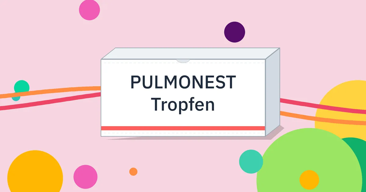 Symbolbild: Packung mit der Aufschrift PULMONEST Tropfen (PZN 06952517) – Verfügbarkeit und Bezug in Apotheken in Frankfurt am Main