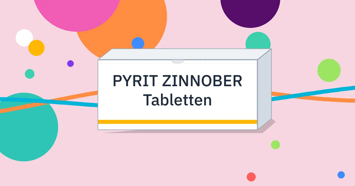 Symbolbild: Packung mit der Aufschrift PYRIT ZINNOBER Tabletten (PZN 00761727) – Verfügbarkeit und Bezug in Apotheken in Frankfurt am Main