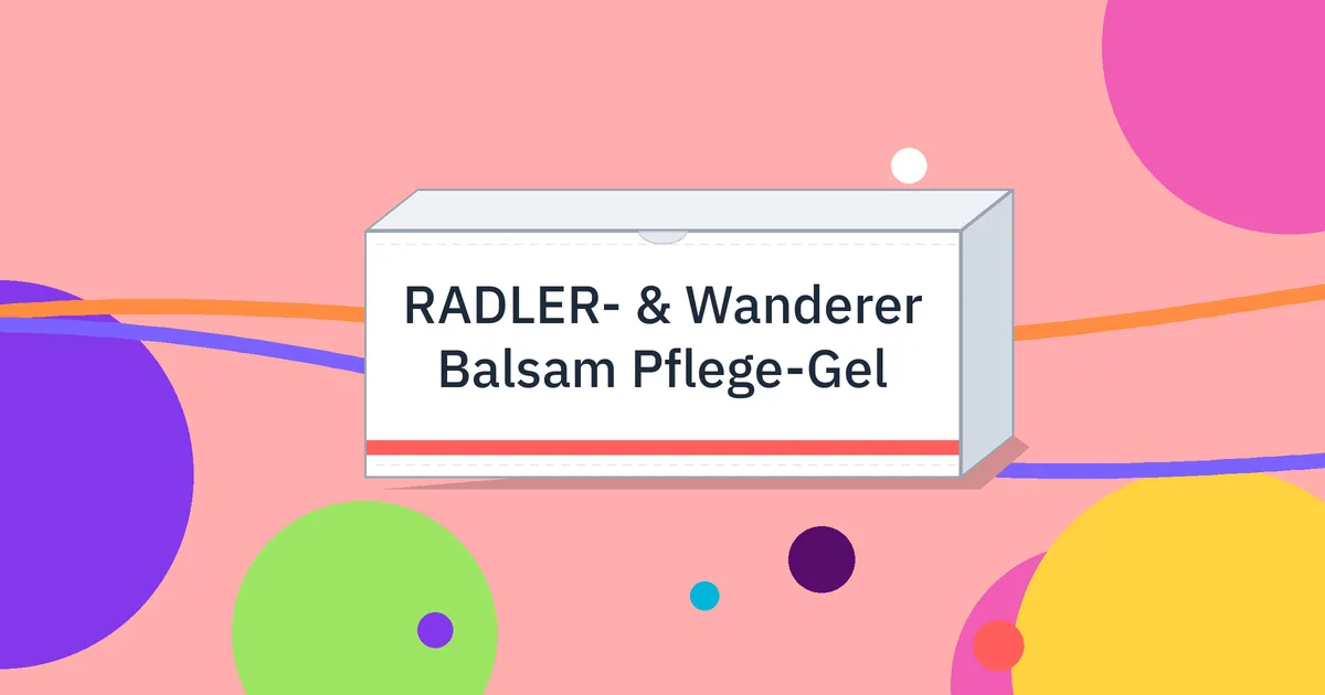 Symbolbild: Packung mit der Aufschrift RADLER- & Wanderer Balsam Pflege-Gel (PZN 19907636) – Verfügbarkeit und Bezug in Apotheken in Frankfurt am Main