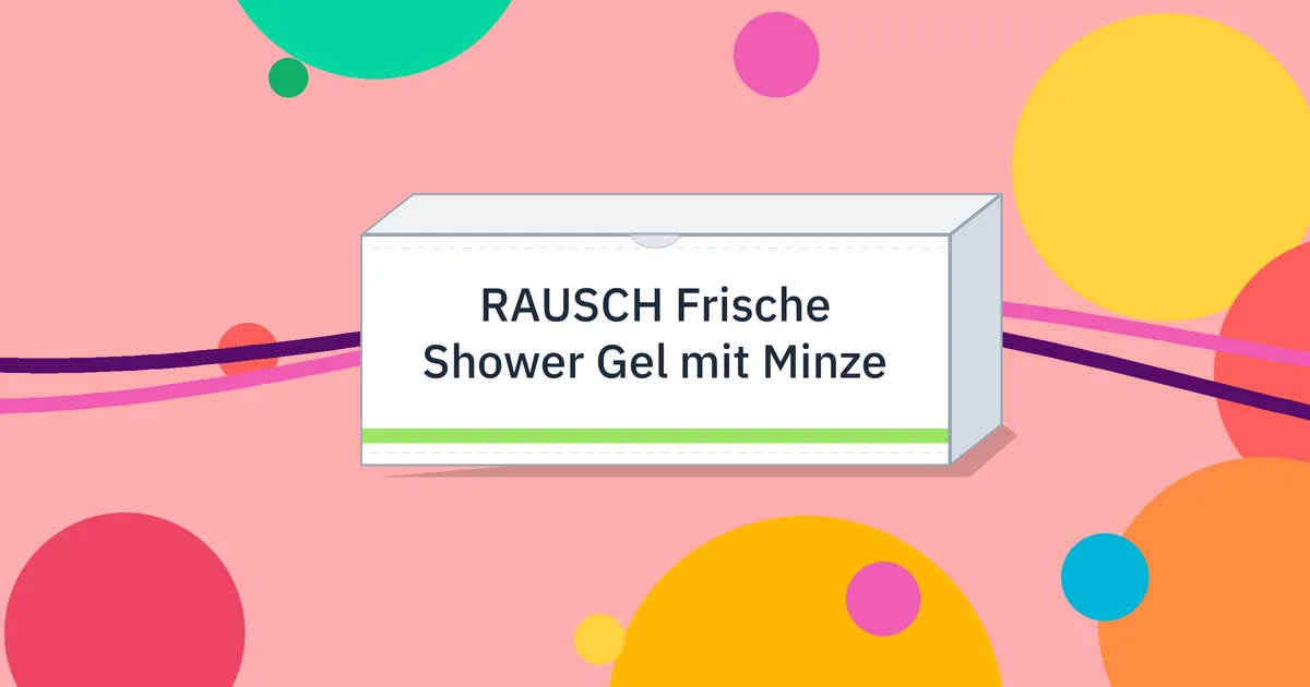 Symbolbild: Packung mit der Aufschrift RAUSCH Frische Shower Gel mit Minze (PZN 18742995) – Verfügbarkeit und Bezug in Apotheken in Frankfurt am Main