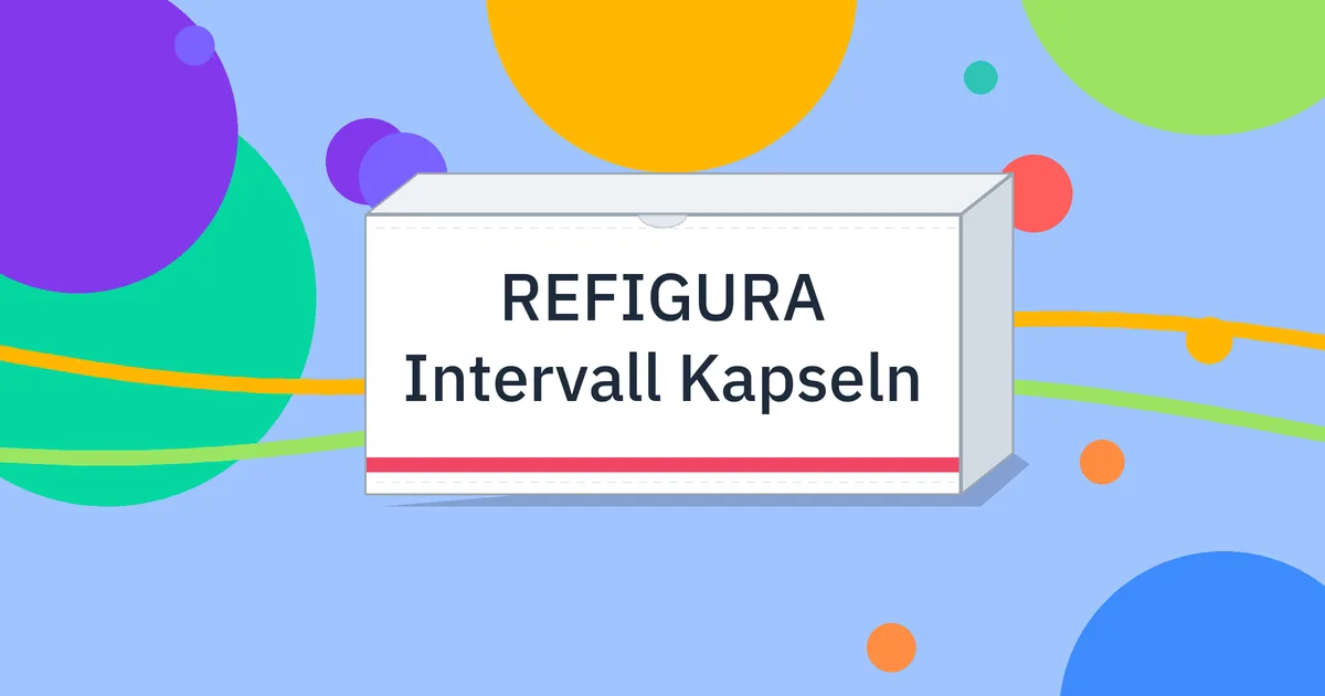 Symbolbild: Packung mit der Aufschrift REFIGURA Intervall Kapseln (PZN 17839936) – Verfügbarkeit und Bezug in Apotheken in Frankfurt am Main