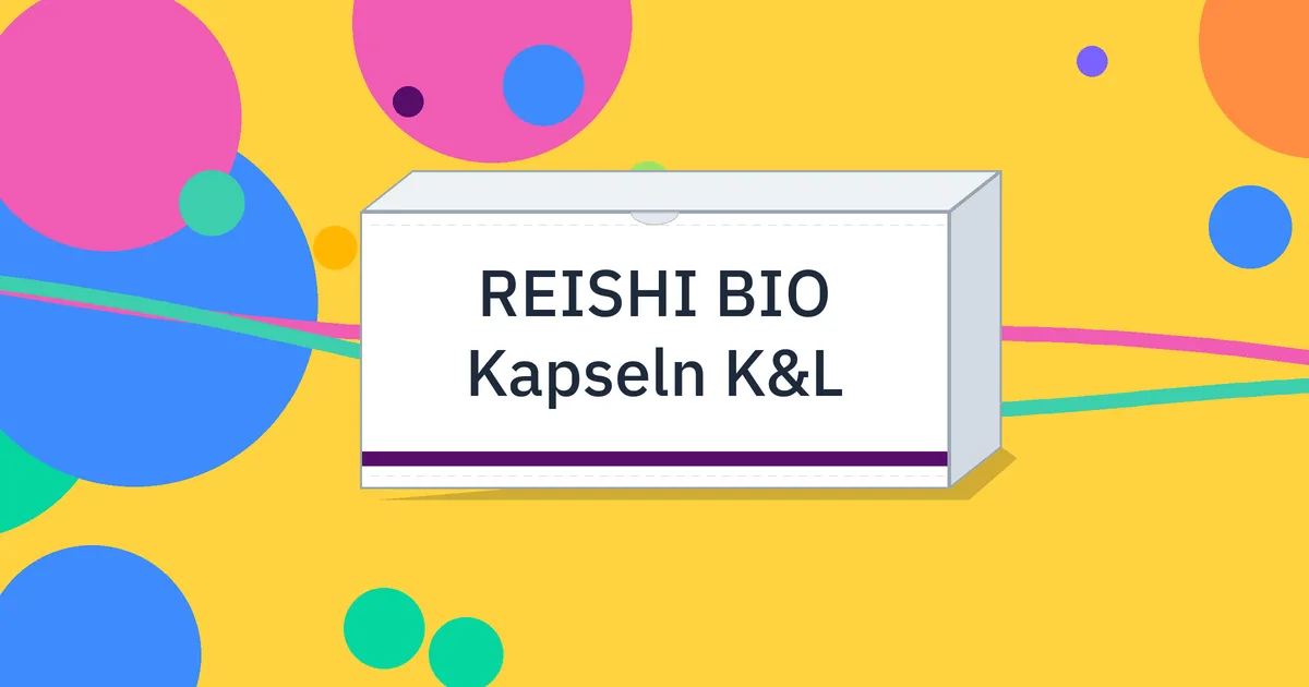 Symbolbild: Packung mit der Aufschrift REISHI BIO Kapseln K&L (PZN 17962588) – Verfügbarkeit und Bezug in Apotheken in Frankfurt am Main