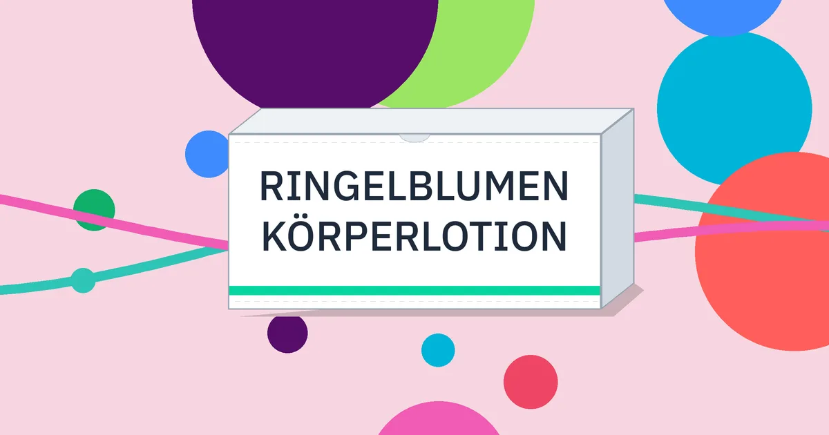 Symbolbild: Packung mit der Aufschrift RINGELBLUMEN KÖRPERLOTION (PZN 16335091) – Verfügbarkeit und Bezug in Apotheken in Frankfurt am Main