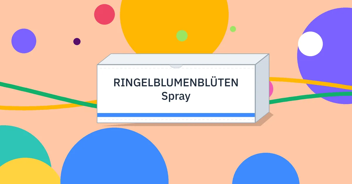 Symbolbild: Packung mit der Aufschrift RINGELBLUMENBLÜTEN Spray (PZN 11713482) – Verfügbarkeit und Bezug in Apotheken in Frankfurt am Main
