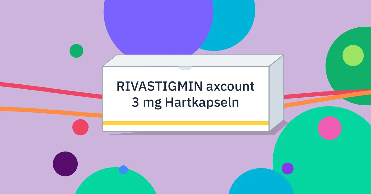 Symbolbild: Packung mit der Aufschrift RIVASTIGMIN axcount 3 mg Hartkapseln (PZN 16837875) – Verfügbarkeit und Bezug in Apotheken in Frankfurt am Main