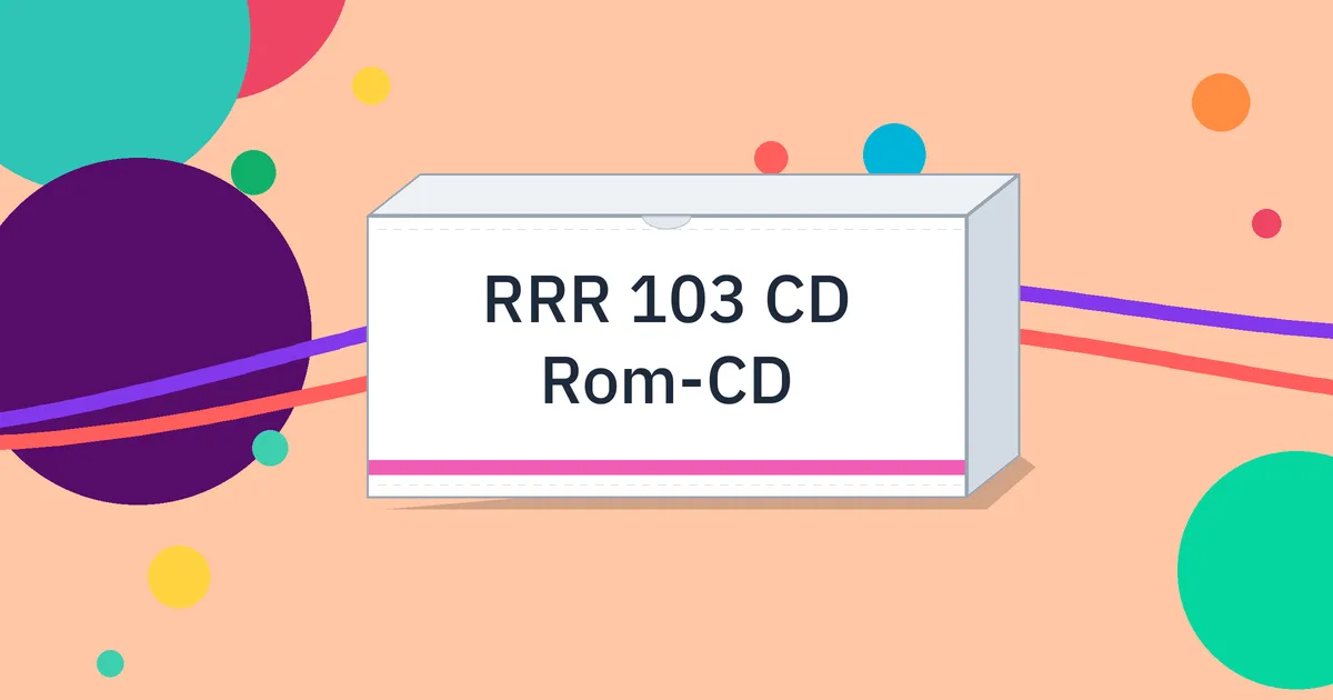Symbolbild: Packung mit der Aufschrift RRR 103 CD Rom-CD (PZN 05975373) – Verfügbarkeit und Bezug in Apotheken in Frankfurt am Main