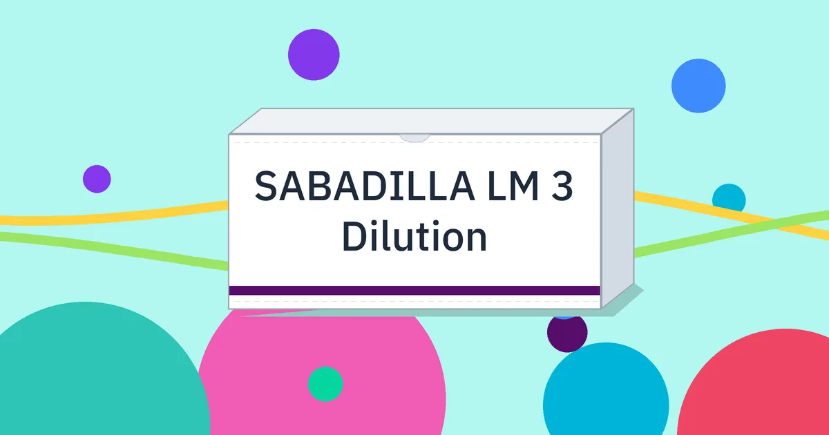Symbolbild: Packung mit der Aufschrift SABADILLA LM 3 Dilution (PZN 09430311) – Verfügbarkeit und Bezug in Apotheken in Frankfurt am Main