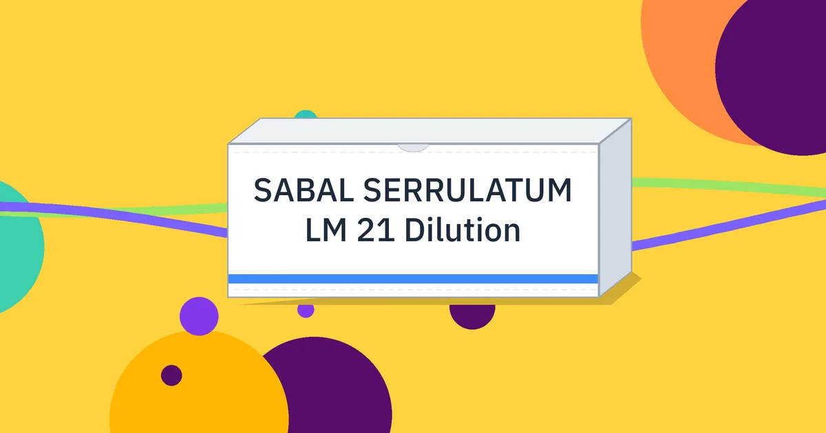Symbolbild: Packung mit der Aufschrift SABAL SERRULATUM LM 21 Dilution (PZN 13175066) – Verfügbarkeit und Bezug in Apotheken in Frankfurt am Main