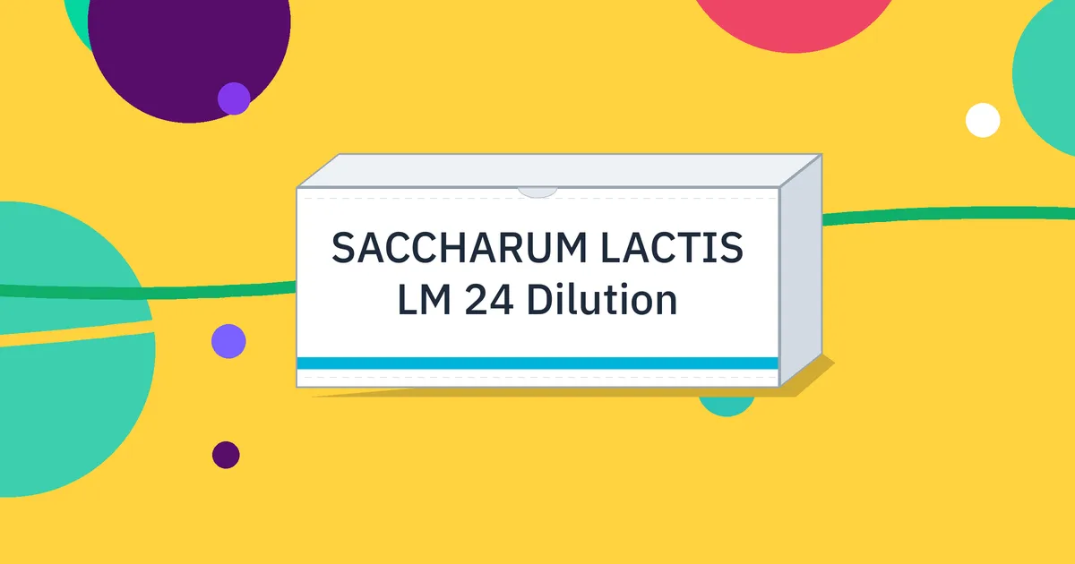 Symbolbild: Packung mit der Aufschrift SACCHARUM LACTIS LM 24 Dilution (PZN 13176858) – Verfügbarkeit und Bezug in Apotheken in Frankfurt am Main