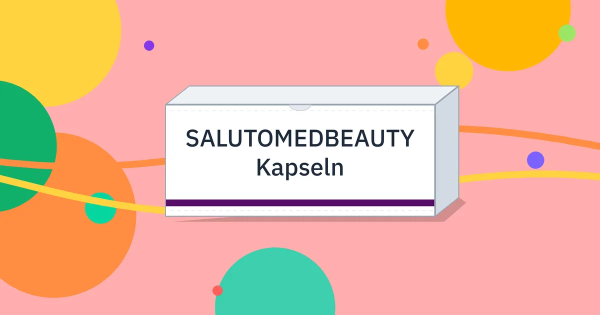 Symbolbild: Packung mit der Aufschrift SALUTOMEDBEAUTY Kapseln (PZN 10918383) – Verfügbarkeit und Bezug in Apotheken in Frankfurt am Main