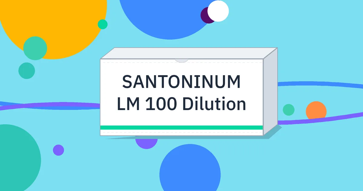 Symbolbild: Packung mit der Aufschrift SANTONINUM LM 100 Dilution (PZN 13685956) – Verfügbarkeit und Bezug in Apotheken in Frankfurt am Main