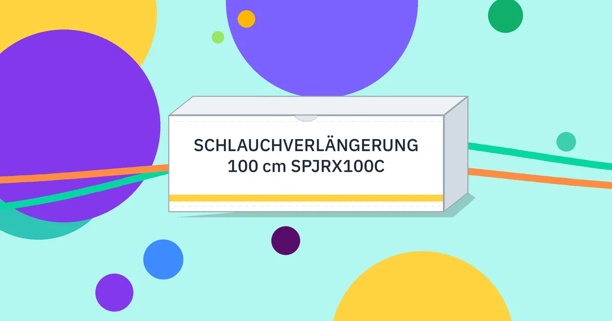 Symbolbild: Packung mit der Aufschrift SCHLAUCHVERLÄNGERUNG 100 cm SPJRX100C (PZN 18806689) – Verfügbarkeit und Bezug in Apotheken in Frankfurt am Main