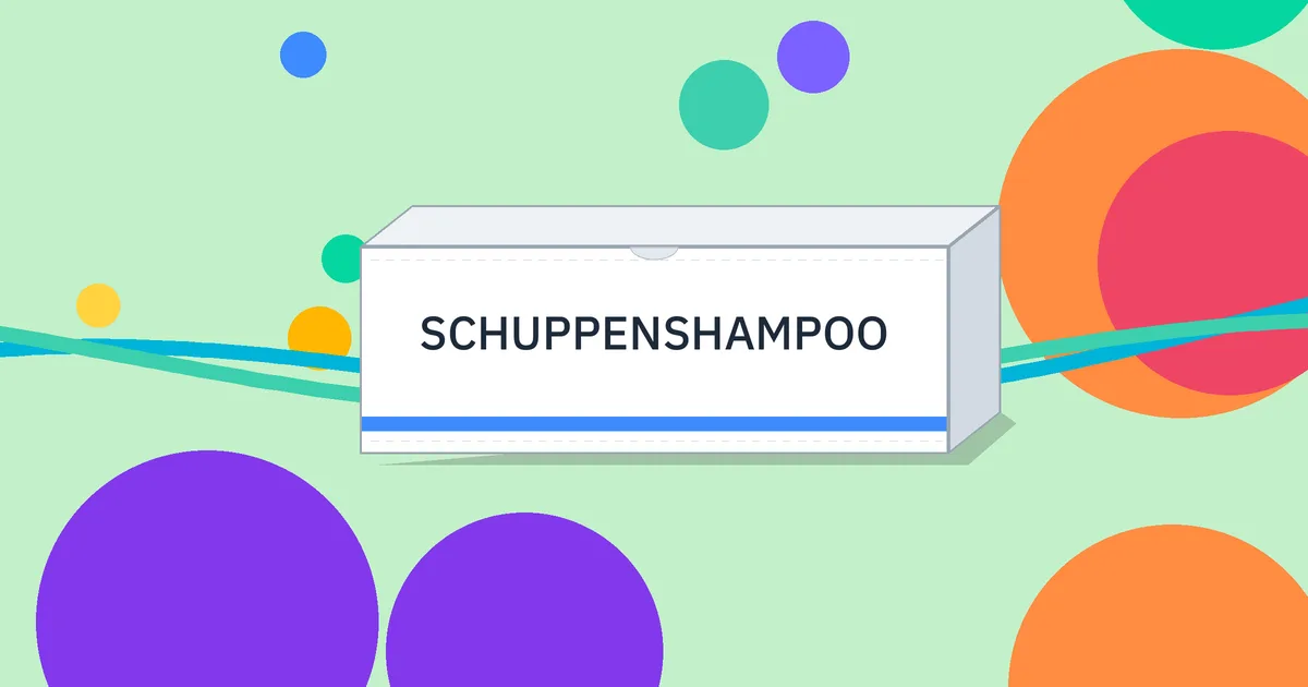 Symbolbild: Packung mit der Aufschrift SCHUPPENSHAMPOO (PZN 16202013) – Verfügbarkeit und Bezug in Apotheken in Frankfurt am Main