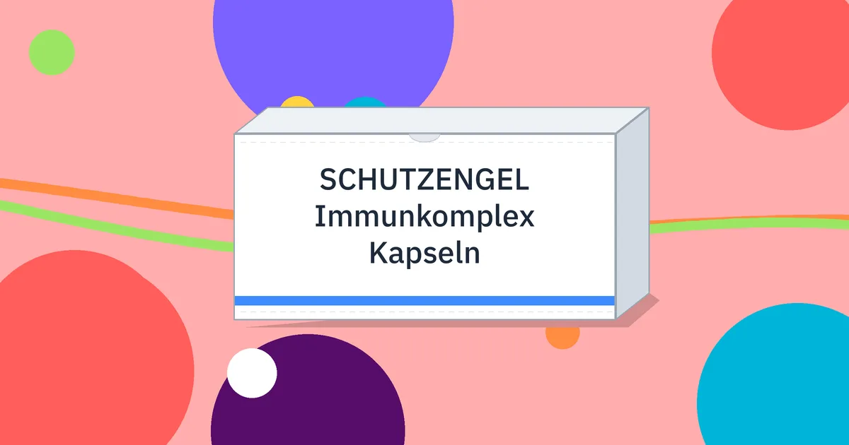 Symbolbild: Packung mit der Aufschrift SCHUTZENGEL Immunkomplex Kapseln (PZN 17396663) – Verfügbarkeit und Bezug in Apotheken in Frankfurt am Main