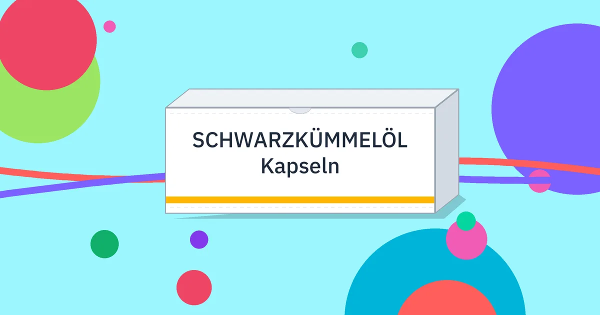 Symbolbild: Packung mit der Aufschrift SCHWARZKÜMMELÖL Kapseln (PZN 19307089) – Verfügbarkeit und Bezug in Apotheken in Frankfurt am Main
