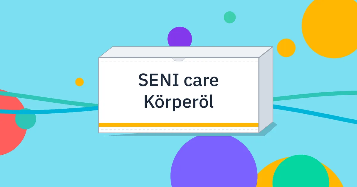 Symbolbild: Packung mit der Aufschrift SENI care Körperöl (PZN 03178939) – Verfügbarkeit und Bezug in Apotheken in Frankfurt am Main