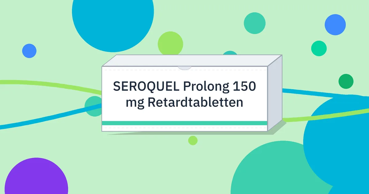 Symbolbild: Packung mit der Aufschrift SEROQUEL Prolong 150 mg Retardtabletten (PZN 09948002) – Verfügbarkeit und Bezug in Apotheken in Frankfurt am Main