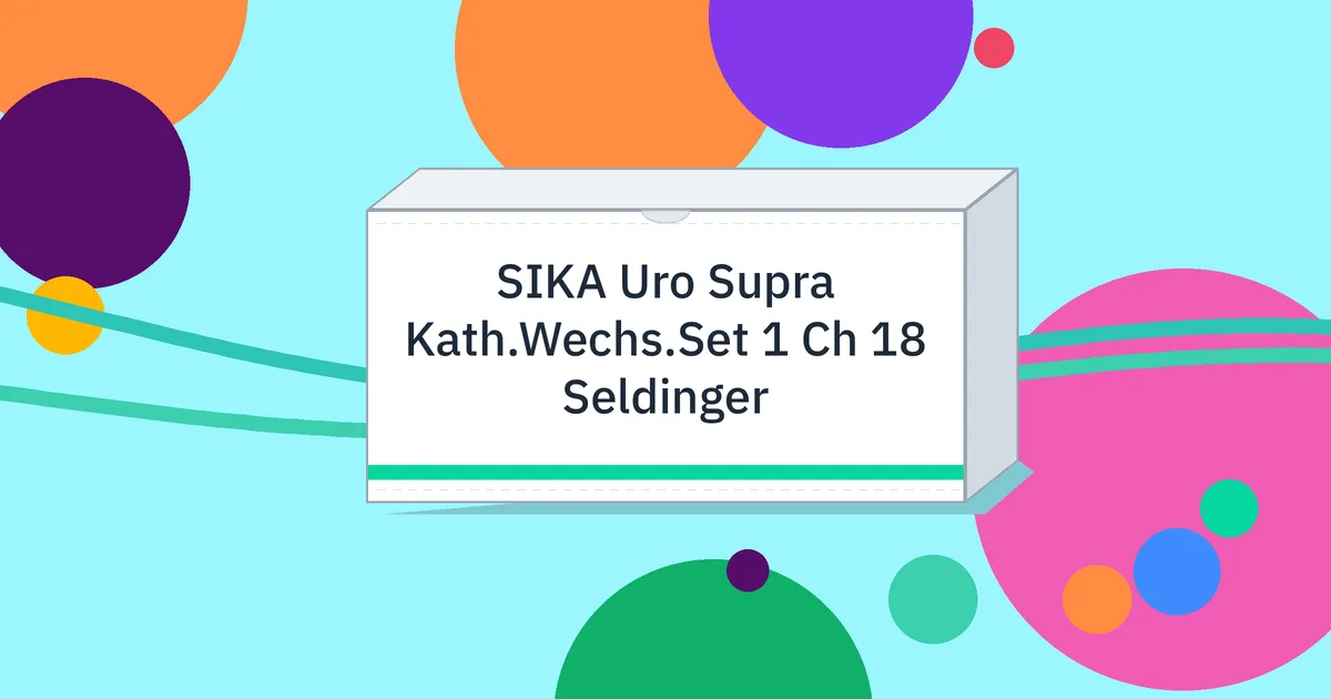 Symbolbild: Packung mit der Aufschrift SIKA Uro Supra Kath.Wechs.Set 1 Ch 18 Seldinger (PZN 03409304) – Verfügbarkeit und Bezug in Apotheken in Frankfurt am Main