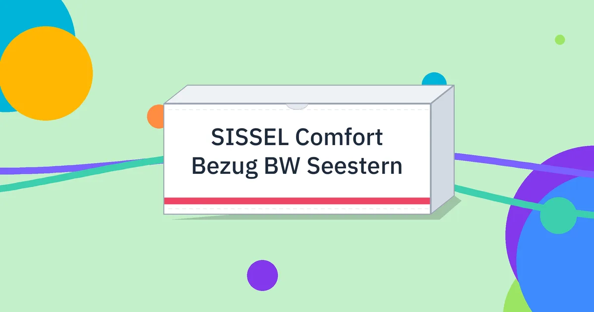 Symbolbild: Packung mit der Aufschrift SISSEL Comfort Bezug BW Seestern (PZN 14444545) – Verfügbarkeit und Bezug in Apotheken in Frankfurt am Main