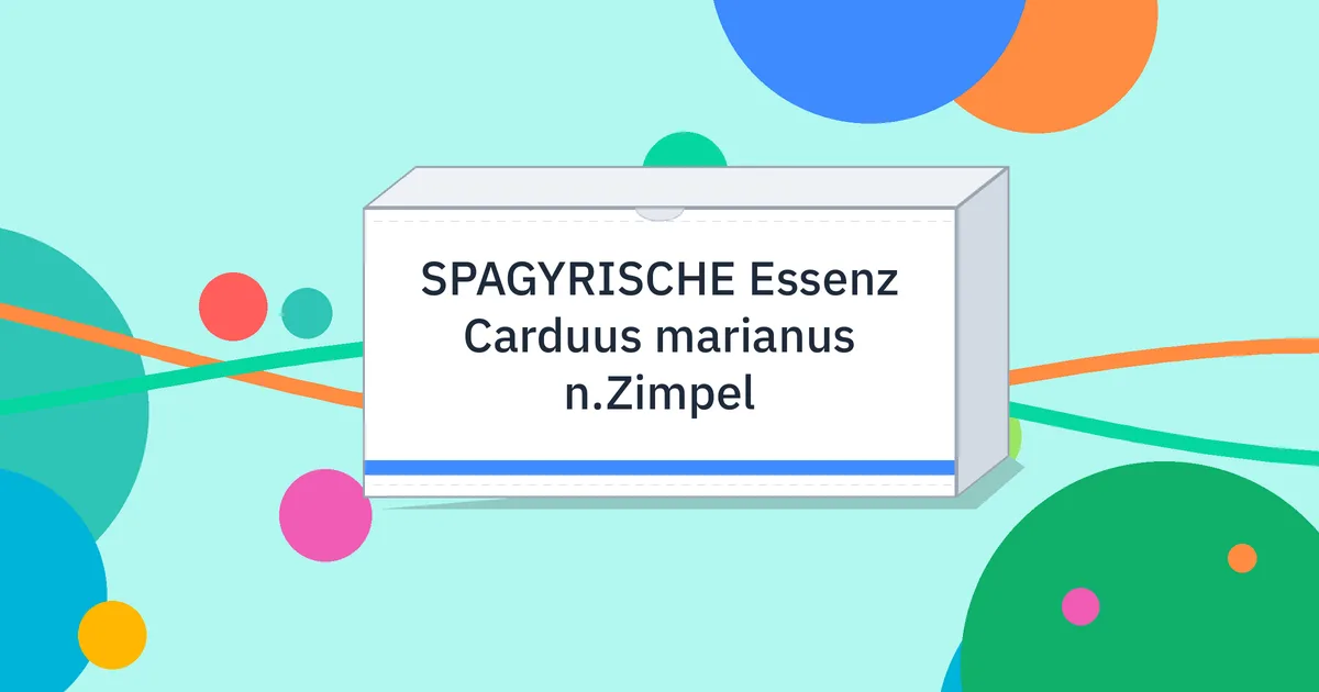 Symbolbild: Packung mit der Aufschrift SPAGYRISCHE Essenz Carduus marianus n.Zimpel (PZN 00916035) – Verfügbarkeit und Bezug in Apotheken in Frankfurt am Main