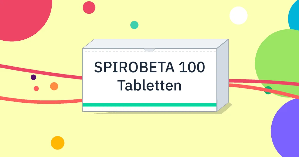 Symbolbild: Packung mit der Aufschrift SPIROBETA 100 Tabletten (PZN 01800777) – Verfügbarkeit und Bezug in Apotheken in Frankfurt am Main