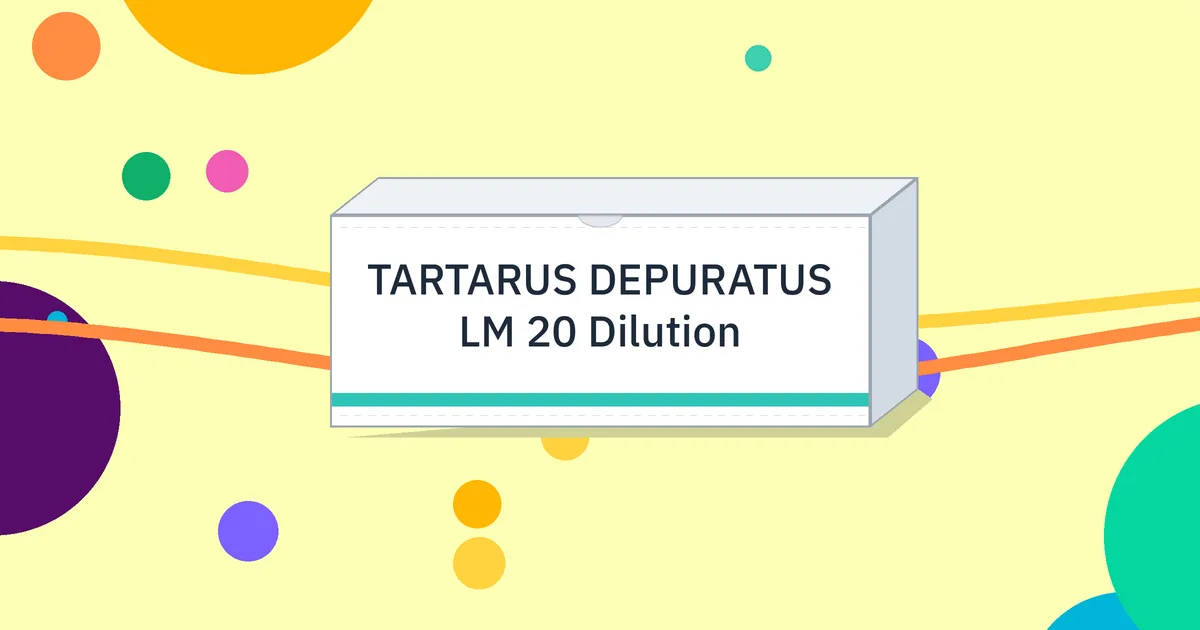 Symbolbild: Packung mit der Aufschrift TARTARUS DEPURATUS LM 20 Dilution (PZN 13688311) – Verfügbarkeit und Bezug in Apotheken in Frankfurt am Main