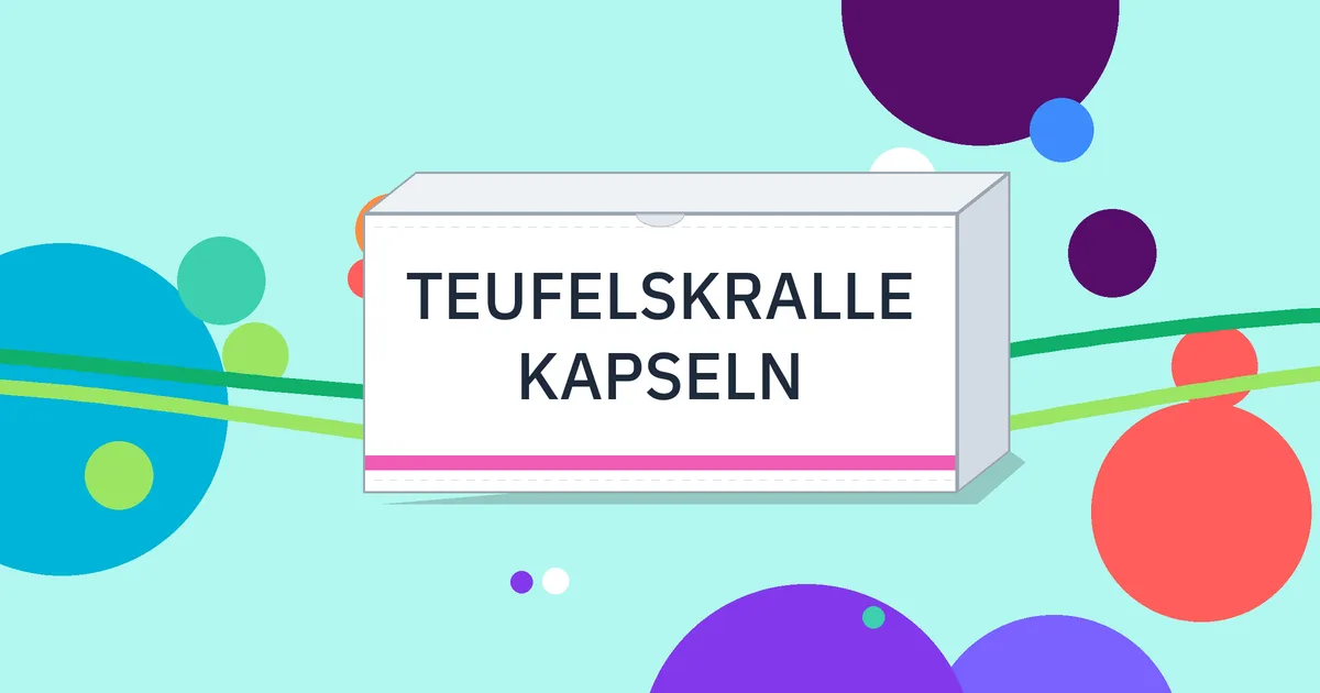 Symbolbild: Packung mit der Aufschrift TEUFELSKRALLE KAPSELN (PZN 07722133) – Verfügbarkeit und Bezug in Apotheken in Frankfurt am Main