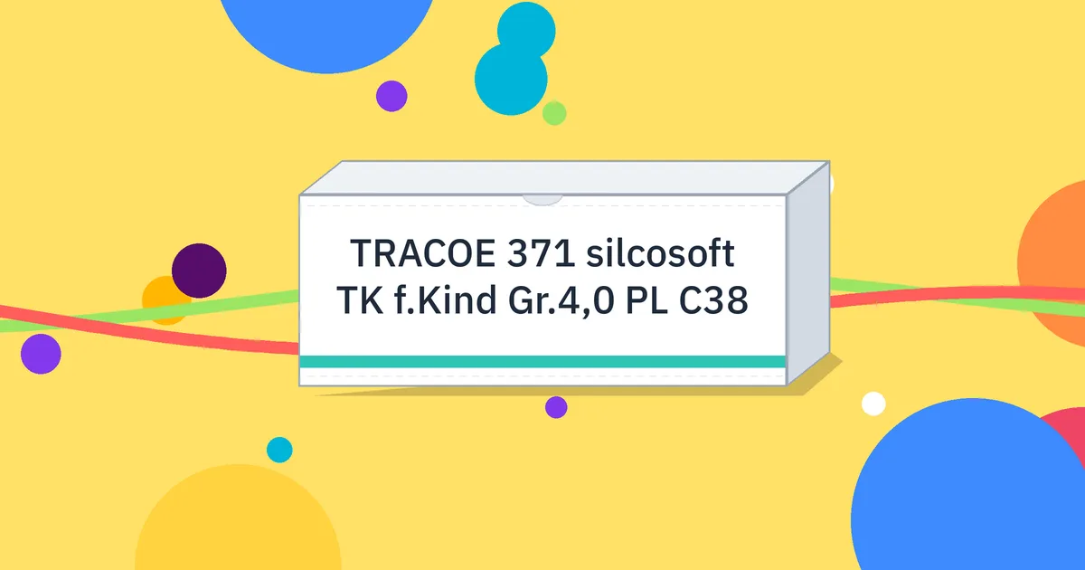 Symbolbild: Packung mit der Aufschrift TRACOE 371 silcosoft TK f.Kind Gr.4,0 PL C38 (PZN 14315351) – Verfügbarkeit und Bezug in Apotheken in Frankfurt am Main