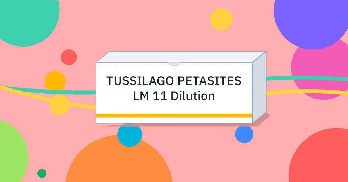Symbolbild: Packung mit der Aufschrift TUSSILAGO PETASITES LM 11 Dilution (PZN 13254311) – Verfügbarkeit und Bezug in Apotheken in Frankfurt am Main