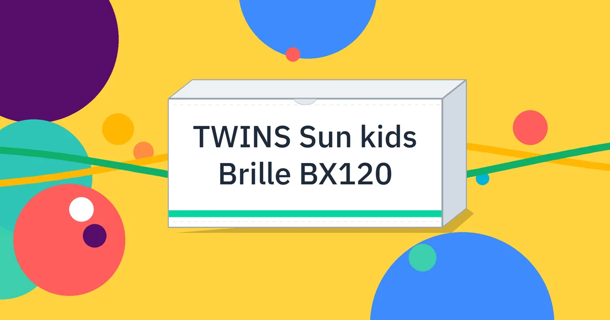 Symbolbild: Packung mit der Aufschrift TWINS Sun kids Brille BX120 (PZN 13344712) – Verfügbarkeit und Bezug in Apotheken in Frankfurt am Main