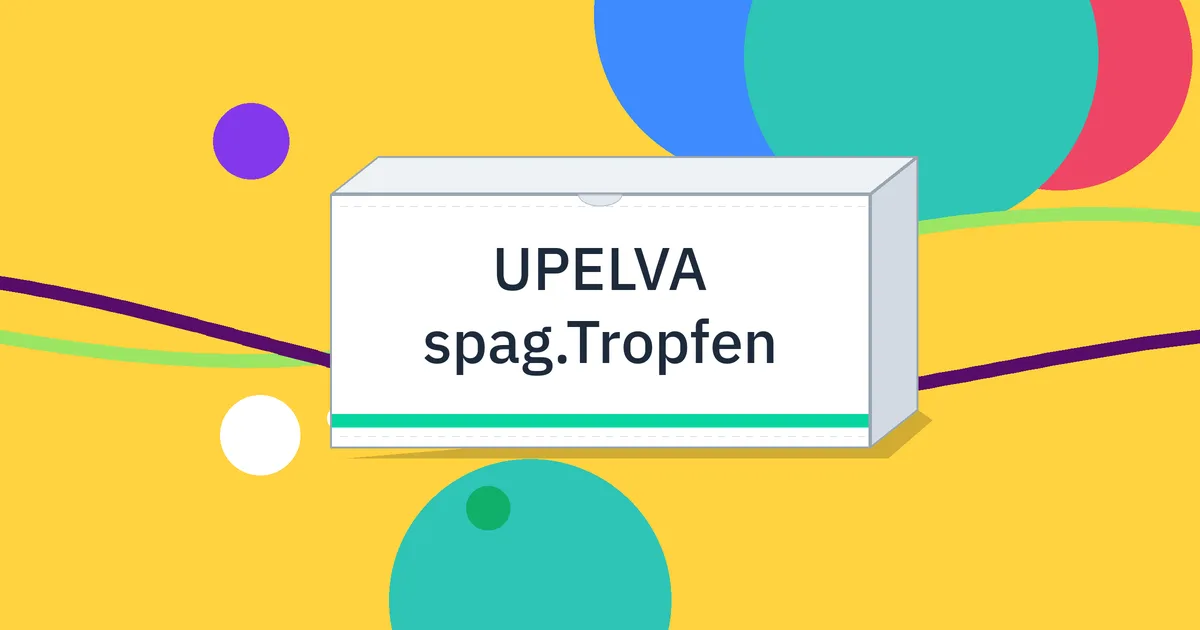 Symbolbild: Packung mit der Aufschrift UPELVA spag.Tropfen (PZN 03822317) – Verfügbarkeit und Bezug in Apotheken in Frankfurt am Main