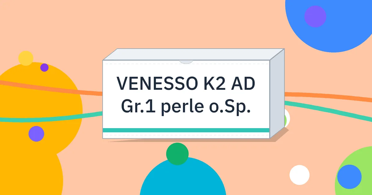 Symbolbild: Packung mit der Aufschrift VENESSO K2 AD Gr.1 perle o.Sp. (PZN 03259313) – Verfügbarkeit und Bezug in Apotheken in Frankfurt am Main