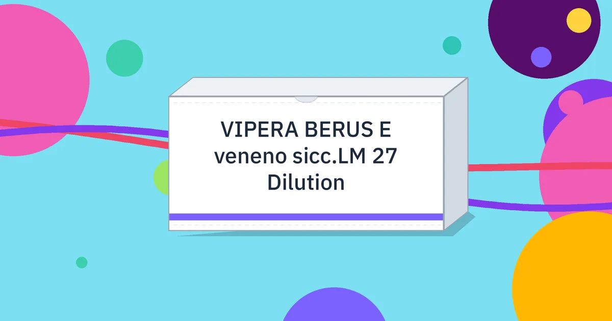 Symbolbild: Packung mit der Aufschrift VIPERA BERUS E veneno sicc.LM 27 Dilution (PZN 13277358) – Verfügbarkeit und Bezug in Apotheken in Frankfurt am Main