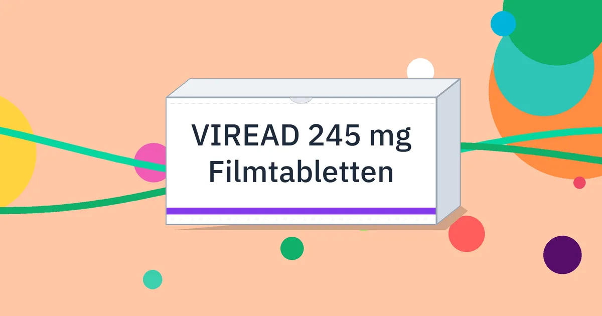 Symbolbild: Packung mit der Aufschrift VIREAD 245 mg Filmtabletten (PZN 09927081) – Verfügbarkeit und Bezug in Apotheken in Frankfurt am Main