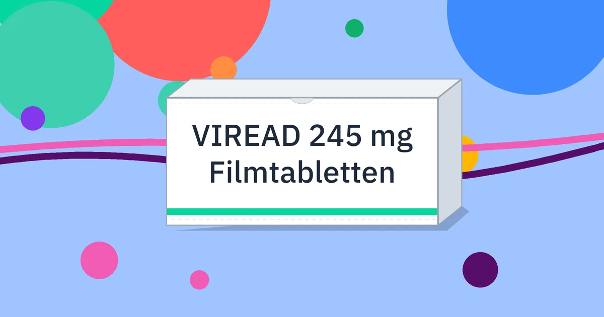 Symbolbild: Packung mit der Aufschrift VIREAD 245 mg Filmtabletten (PZN 11554368) – Verfügbarkeit und Bezug in Apotheken in Frankfurt am Main