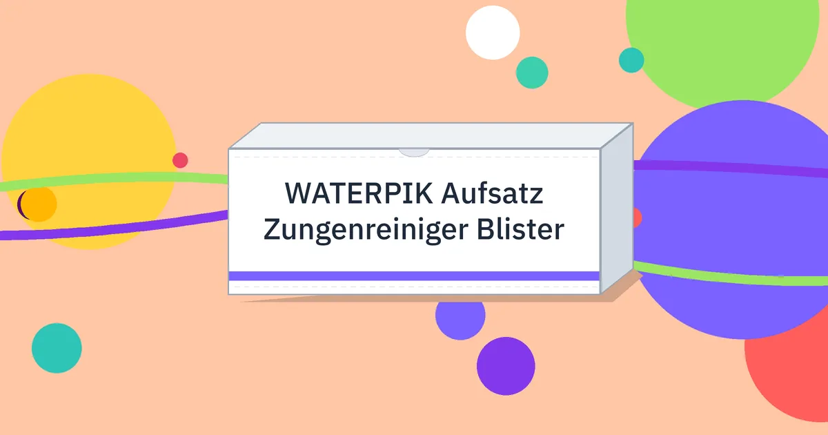 Symbolbild: Packung mit der Aufschrift WATERPIK Aufsatz Zungenreiniger Blister (PZN 15530488) – Verfügbarkeit und Bezug in Apotheken in Frankfurt am Main