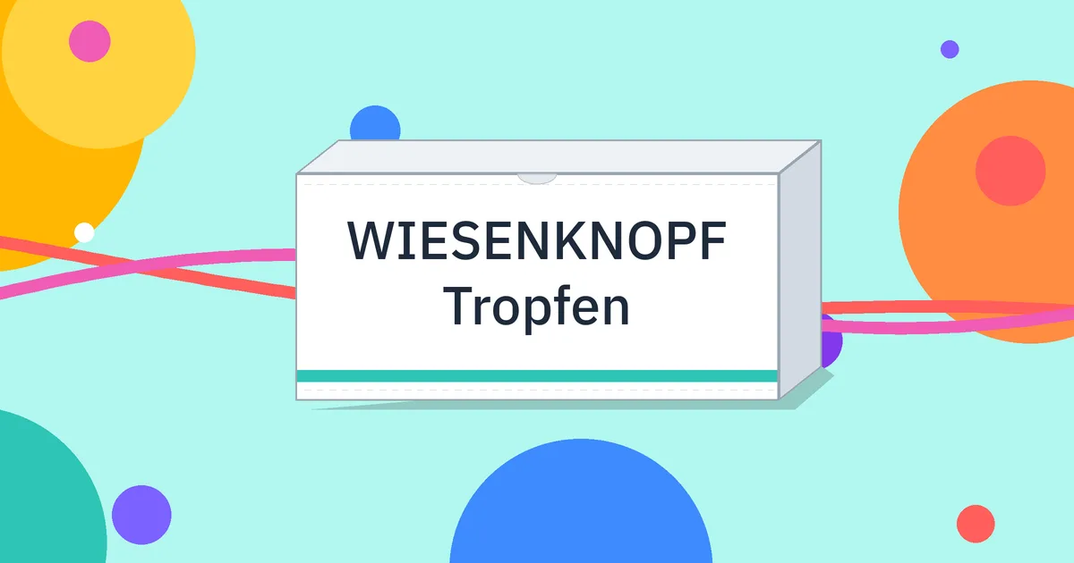 Symbolbild: Packung mit der Aufschrift WIESENKNOPF Tropfen (PZN 12495797) – Verfügbarkeit und Bezug in Apotheken in Frankfurt am Main