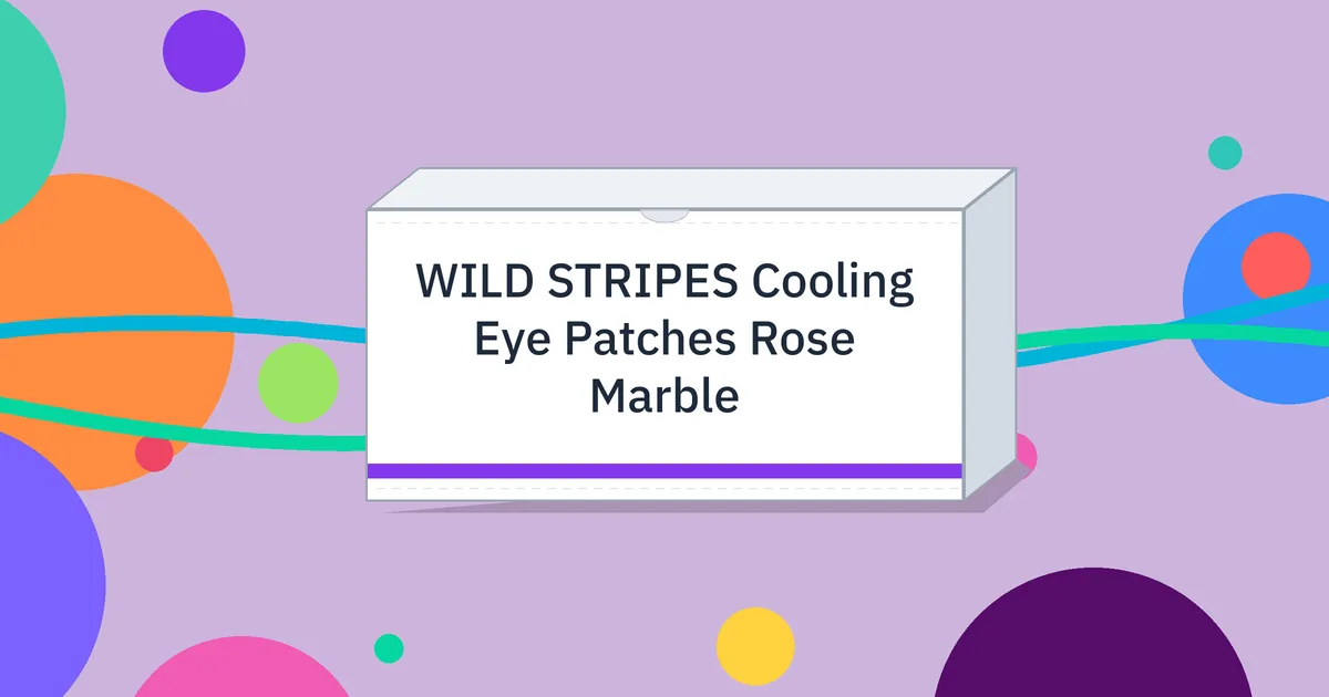 Symbolbild: Packung mit der Aufschrift WILD STRIPES Cooling Eye Patches Rose Marble (PZN 20377072) – Verfügbarkeit und Bezug in Apotheken in Frankfurt am Main