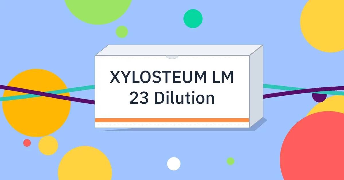Symbolbild: Packung mit der Aufschrift XYLOSTEUM LM 23 Dilution (PZN 13284424) – Verfügbarkeit und Bezug in Apotheken in Frankfurt am Main
