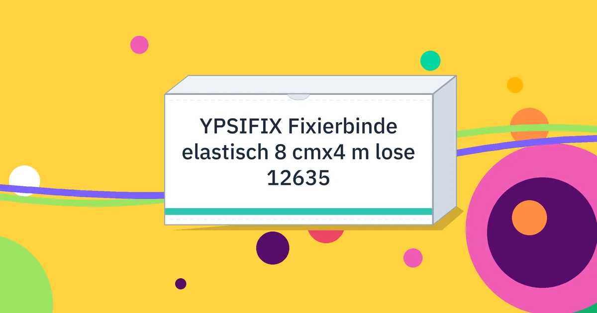 Symbolbild: Packung mit der Aufschrift YPSIFIX Fixierbinde elastisch 8 cmx4 m lose 12635 (PZN 02756328) – Verfügbarkeit und Bezug in Apotheken in Frankfurt am Main