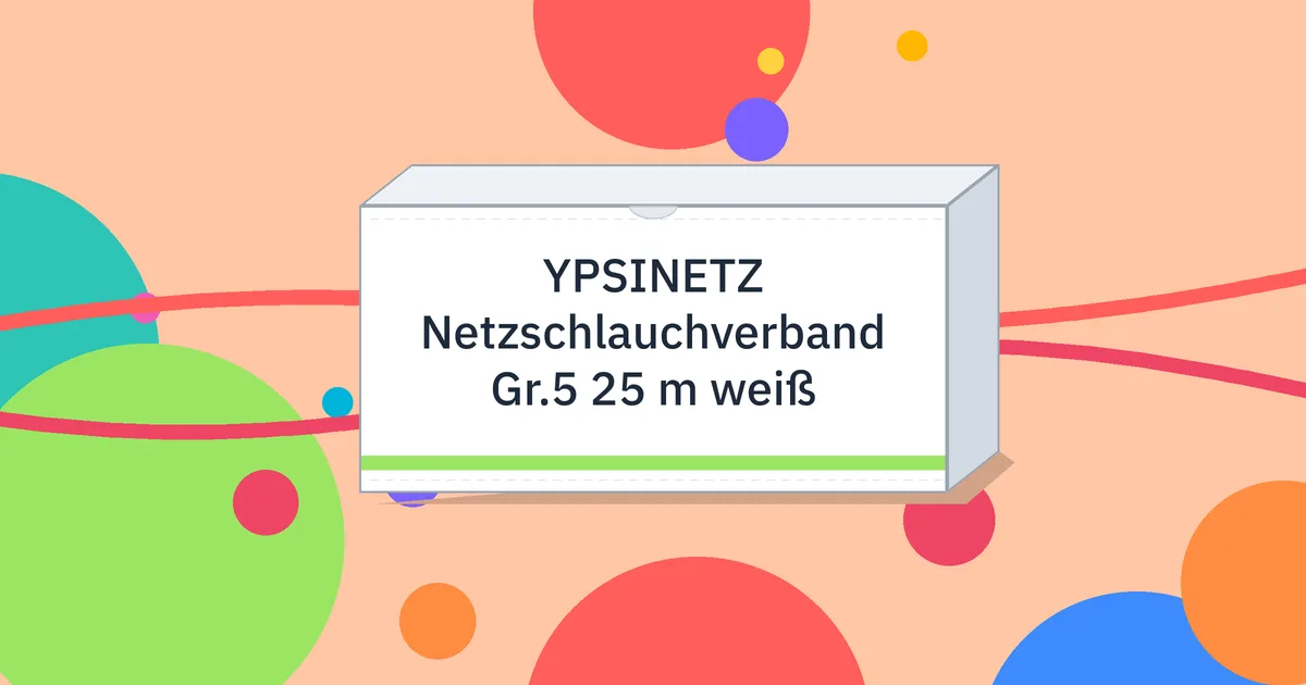 Symbolbild: Packung mit der Aufschrift YPSINETZ Netzschlauchverband Gr.5 25 m weiß (PZN 20364566) – Verfügbarkeit und Bezug in Apotheken in Frankfurt am Main