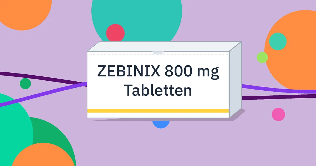 Symbolbild: Packung mit der Aufschrift ZEBINIX 800 mg Tabletten (PZN 09775323) – Verfügbarkeit und Bezug in Apotheken in Frankfurt am Main