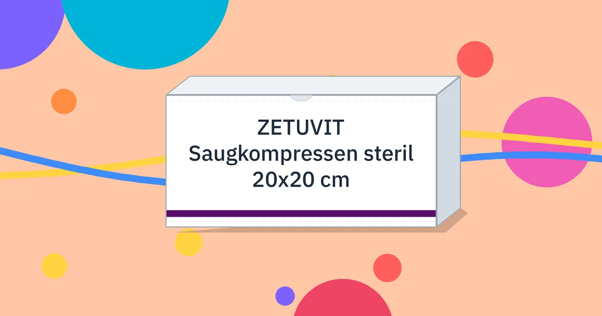 Symbolbild: Packung mit der Aufschrift ZETUVIT Saugkompressen steril 20x20 cm (PZN 12726498) – Verfügbarkeit und Bezug in Apotheken in Frankfurt am Main