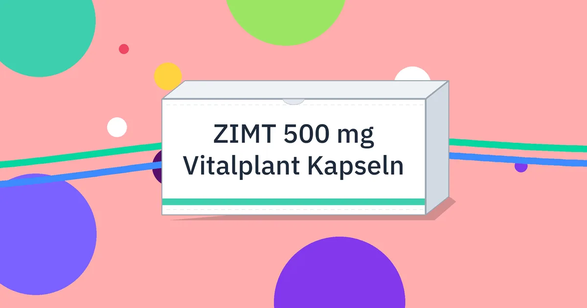Symbolbild: Packung mit der Aufschrift ZIMT 500 mg Vitalplant Kapseln (PZN 12504361) – Verfügbarkeit und Bezug in Apotheken in Frankfurt am Main