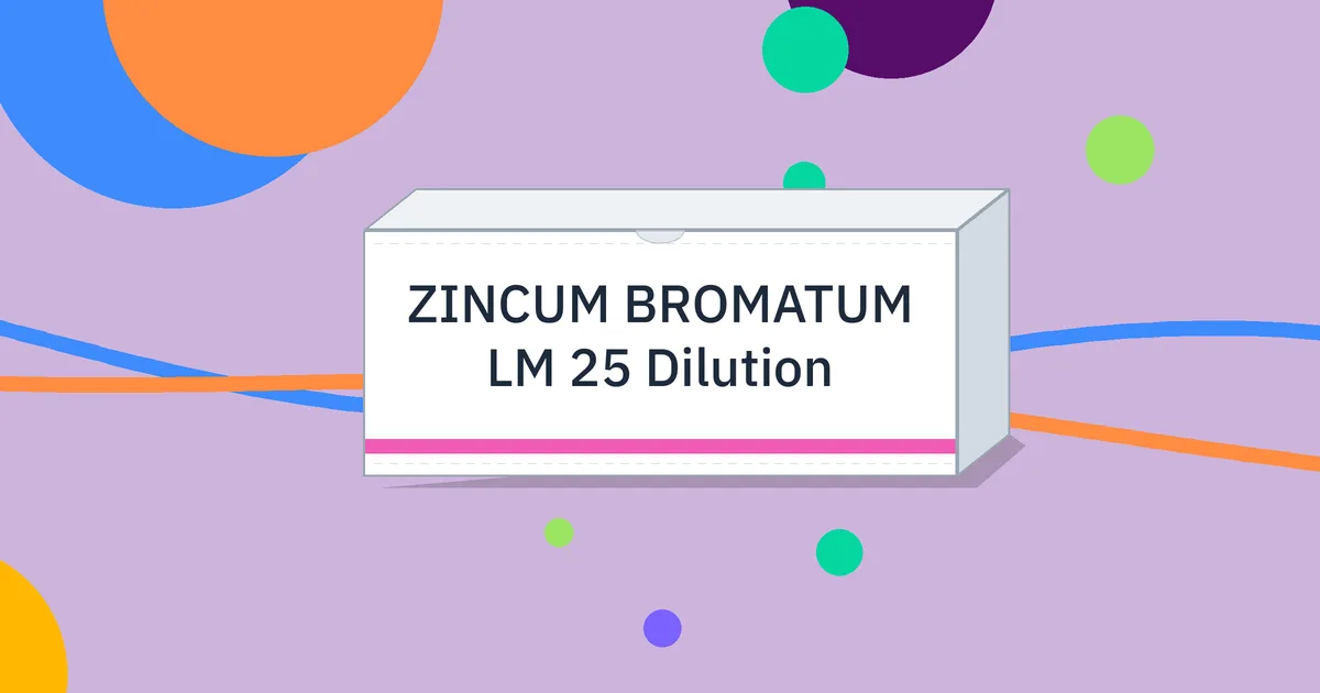 Symbolbild: Packung mit der Aufschrift ZINCUM BROMATUM LM 25 Dilution (PZN 13291683) – Verfügbarkeit und Bezug in Apotheken in Frankfurt am Main