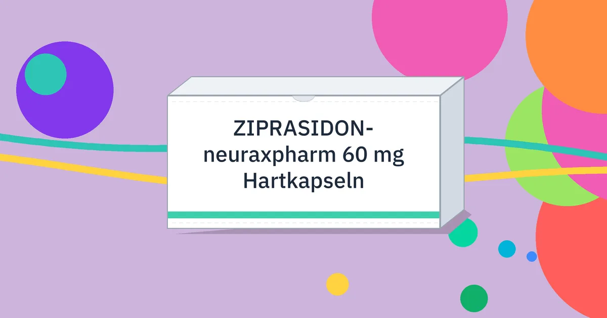 Symbolbild: Packung mit der Aufschrift ZIPRASIDON-neuraxpharm 60 mg Hartkapseln (PZN 09927891) – Verfügbarkeit und Bezug in Apotheken in Frankfurt am Main