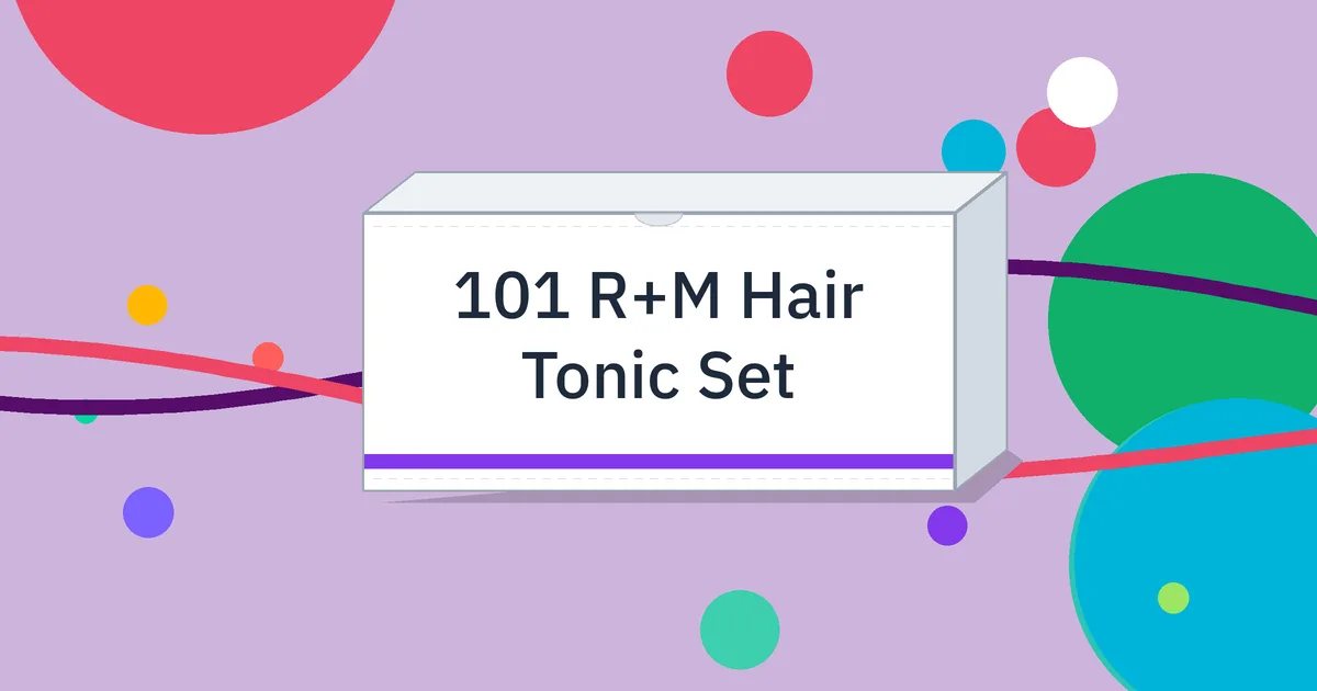 Symbolbild: Packung mit der Aufschrift 101 R+M Hair Tonic Set (PZN 04432630) – Verfügbarkeit und Bezug in Apotheken in Frankfurt am Main